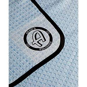 Adam's Waterless Wash Microfiber Towel - Waffle Weave Design Traps Dirt & Safely Cleans Your Car, Boat, RV, Truck, and More - Dries, Cleans with Waterless Wash System (4 Pack)