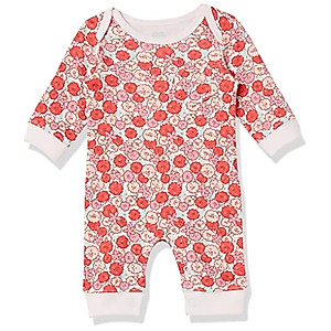 Amazon Essentials Baby Girls' Long-Sleeve Coveralls, Pack of 3, Pink, Berry, 12 Months