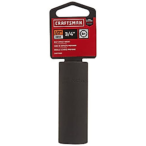 CRAFTSMAN Deep Impact Socket, SAE, 1/2-Inch Drive, 3/4-Inch (CMMT16061)