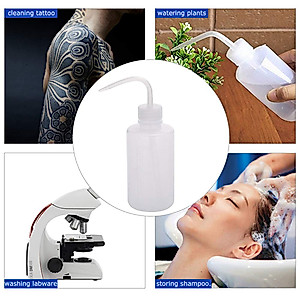 Yuelong Plastic Squeeze Bottle - 2Pcs Safety Wash Bottle 500ml&250mL Convenient Green Soap Supply Tattoo Squeeze Bottle with Scale Labels for Medical Label Tattoo Supplies