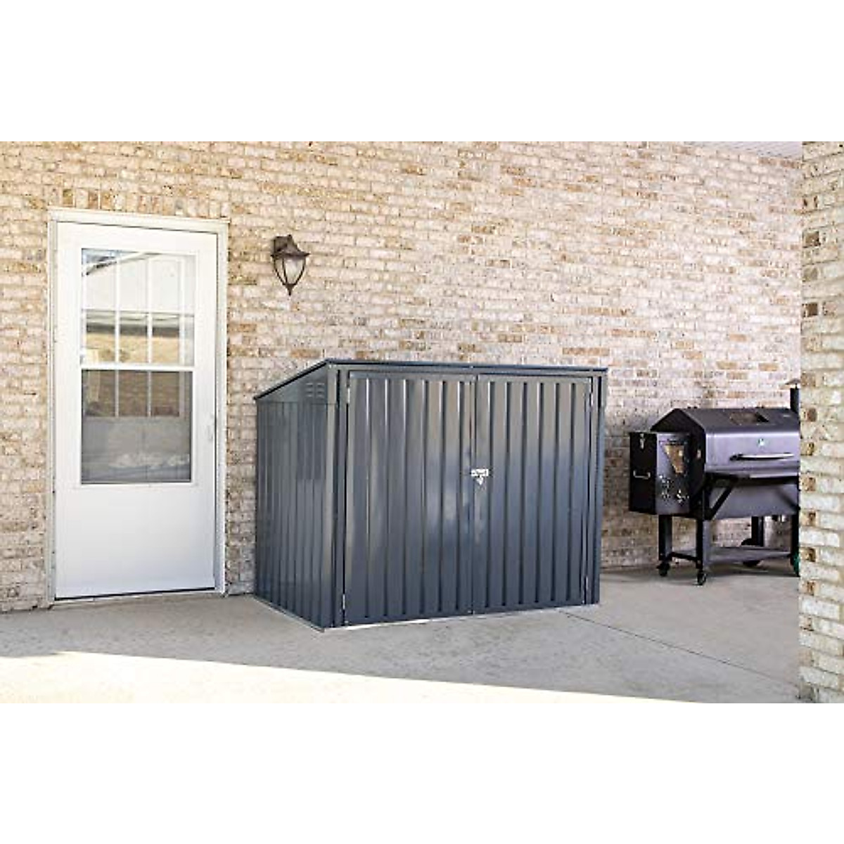 ARROW 6' x 3' Storboss Horizontal Outdoor Padlockable Steel Storage Shed, Charcoal