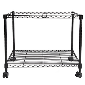 Finnhomy Premium 1-Tier Metal Rolling File Cart for Letter Size and Legal Size Folder, Black
