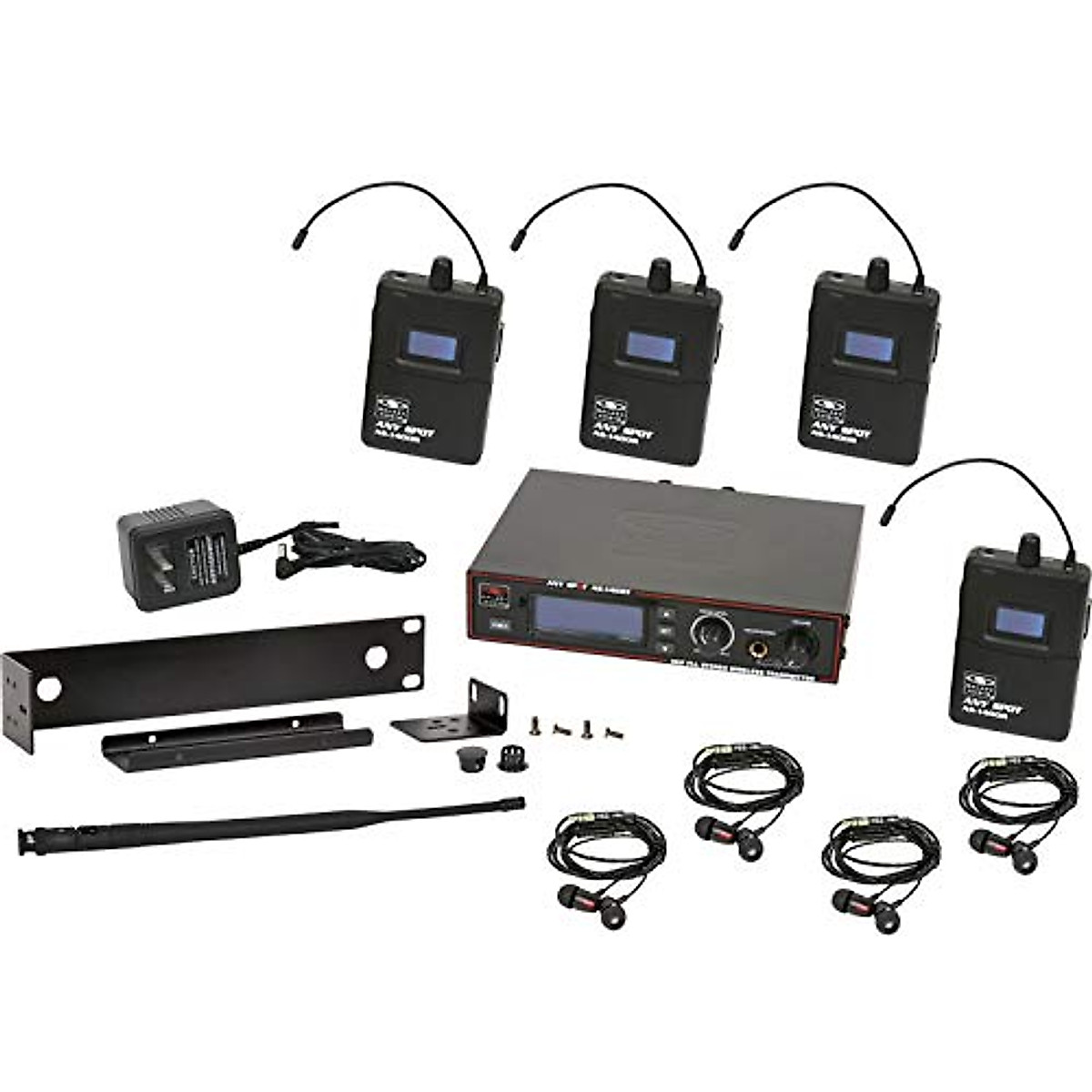 Galaxy Audio AS-1400-4 Band Pack Wireless In-Ear Personal Monitor System, Code M (516 MHz - 558 MHz)