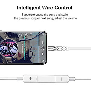 KINPS [MFI Certified Lightning to 3.5 mm Headphone Jack Adapter Compatible with iPhone 12/11 Pro Max/11 Pro/11/XS Max/XS/XR/X/8 Plus, iPad,(White)