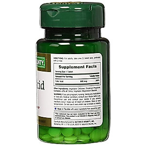 Nature's Bounty Folic Acid 800 mcg Tablets Maximum Strength 250 ea (Pack of 2)