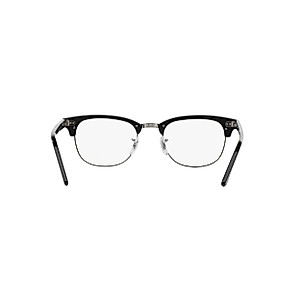 Ray-Ban Unisex 5154 Clubmaster Eyeglasses Shiny Black 49mm