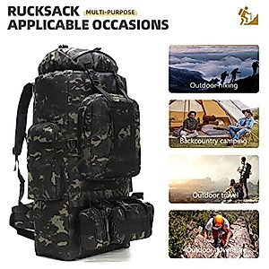 HongXingHai 100L Camping Hiking Backpack,Molle military Tactical rucksack backpack,Waterproof Lightweight Hiking Backpack