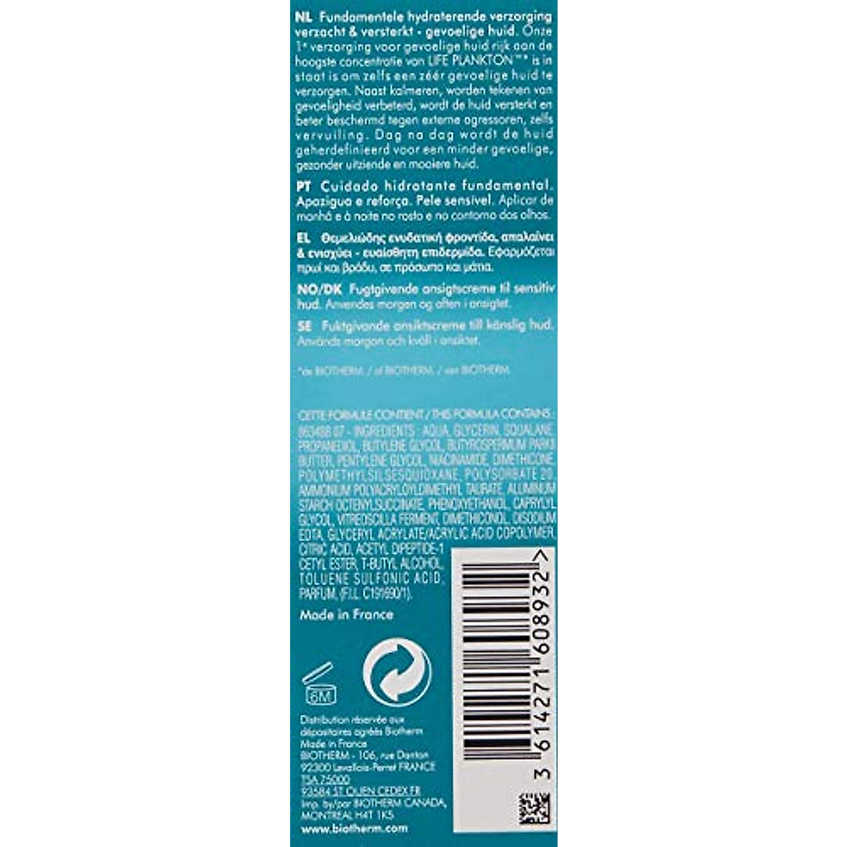 Biotherm Life Plankton Sensitive Emulsion, 1.69 Ounce