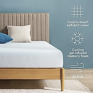 ZINUS 6 Inch Green Tea Cooling Memory Foam Mattress [New Version], Twin, Fiberglass Free, Medium Firmness, Cooling Gel Foam, Certified Safe Foams & Fabric, Mattress in A Box