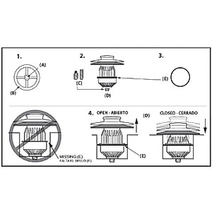 Toe Touch (Tip Toe, Foot Actuated) Bath Tub/Bathtub Drain Stopper Includes 3/8" and 5/16" Fittings
