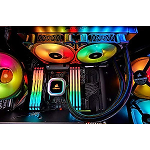 Corsair H100i RGB PLATINUM AIO Liquid CPU Cooler,240mm,Dual ML120 PRO RGB PWM Fans,Intel 115x/2066,AMD AM4/TR4