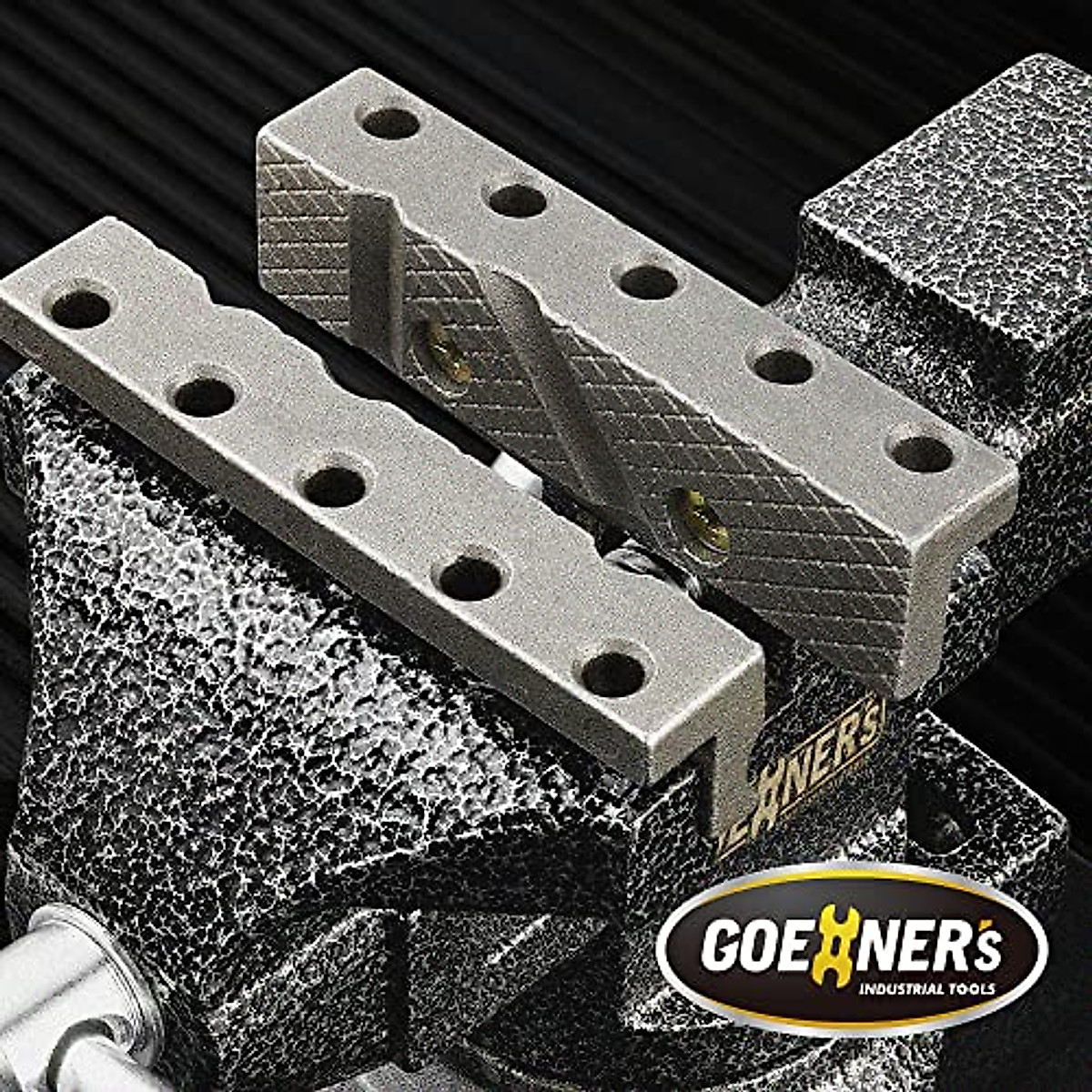 Dual-Purpose Bench Vise 3.3" Universal with Multifunctional jaw, 360° Swivel Clamps on Vise, Multi-functional Combined Vise with Quick Adjustment, Movable Home Vice for Woodworking