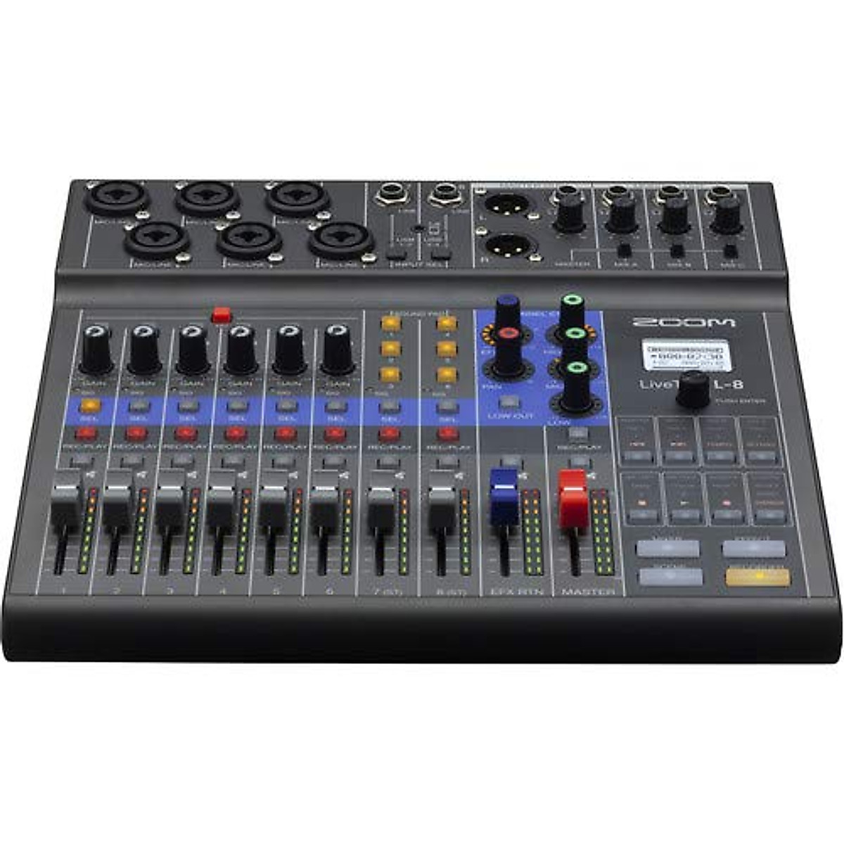 Zoom LiveTrak L-8 Portable 8-Channel Digital Mixer/Recorder with AKG K 240 Studio Pro Headphones & XLR Cable Bundle