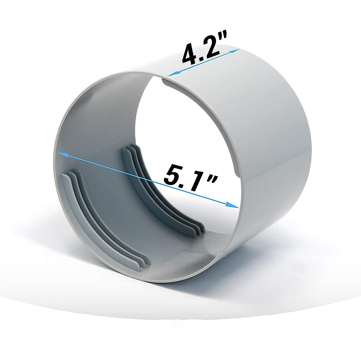Capuca Portable Air Conditioner Exhaust Hose Extender Extension, Mobile AC Vent Coupler,Clockwise Counterclockwise Bi-Direction Thread Universal Compatible with Exhaust Hose with 5.1 Inch Diameter
