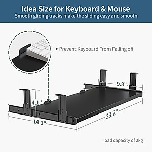 BANTI 55" x 24" Height Adjustable Electric Standing Desk with Keyboard Tray, Sit Stand up Desk with Splice Board, Black Frame/Black Top