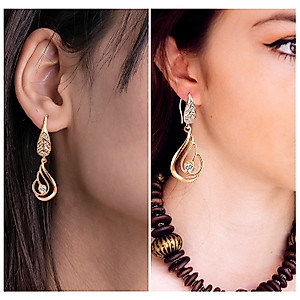 10pcs 14K Gold Cubic Zirconia Earring Hooks Brass French Fish Hooks Ear Wires with Loop Hole Dangle Earrings Connectors with a Plastic Box for Girls Women DIY Jewelry Making