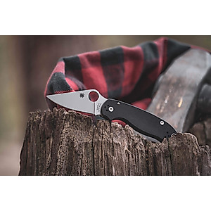 Spyderco Para 3 Camo 7.24" Signature Knife with 2.95" Stainless Steel Blade and Durable G-10 Handle - PlainEdge Serration - C223GPCMO