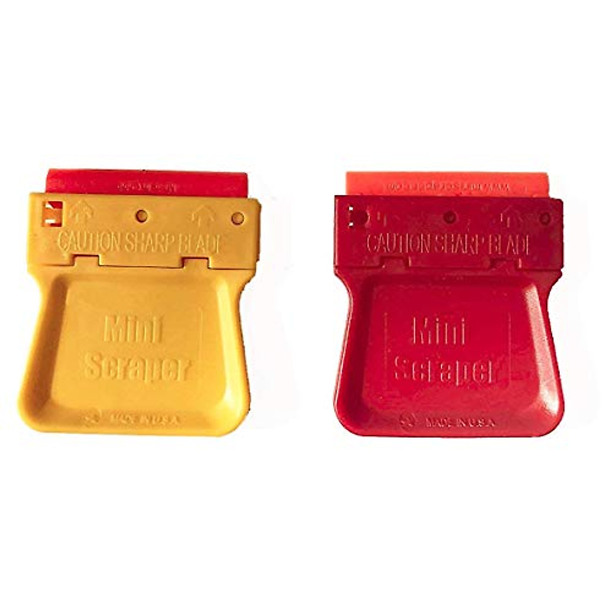 25 Plastic Double Edged Razor Blades with Titan Razor Scraper - Mini Scraper Combo