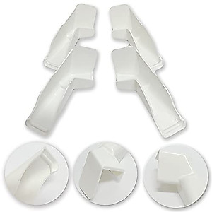 FCOUIID RV Rain Gutter Spouts with Extensions - Roof Rail Gutter Drain Protect Accessories for Van, Travel Trailer, 2 Left & 2 Right (White)