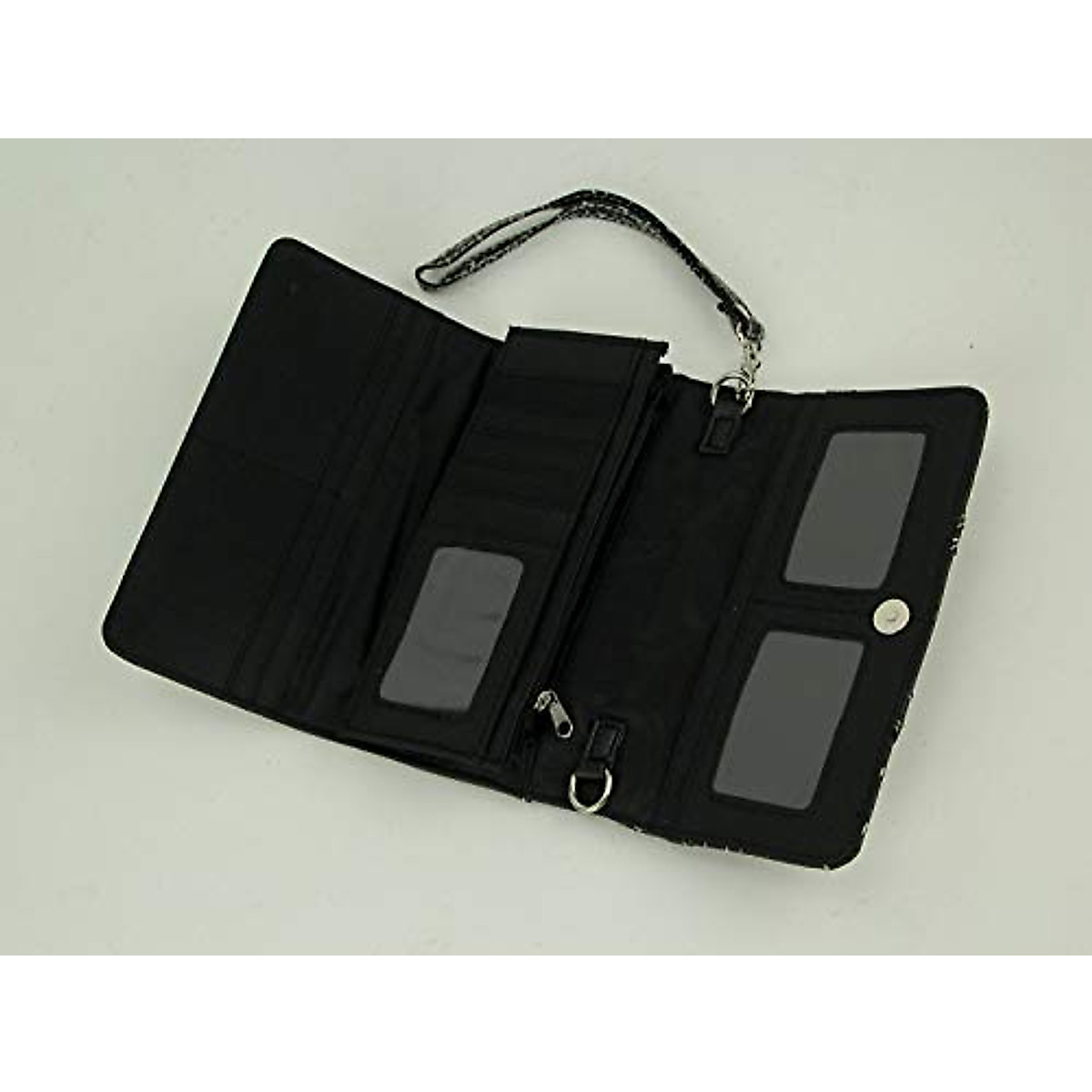 Rhinestone Skull Western Concealed Carry Handbag and wallet set (Black)