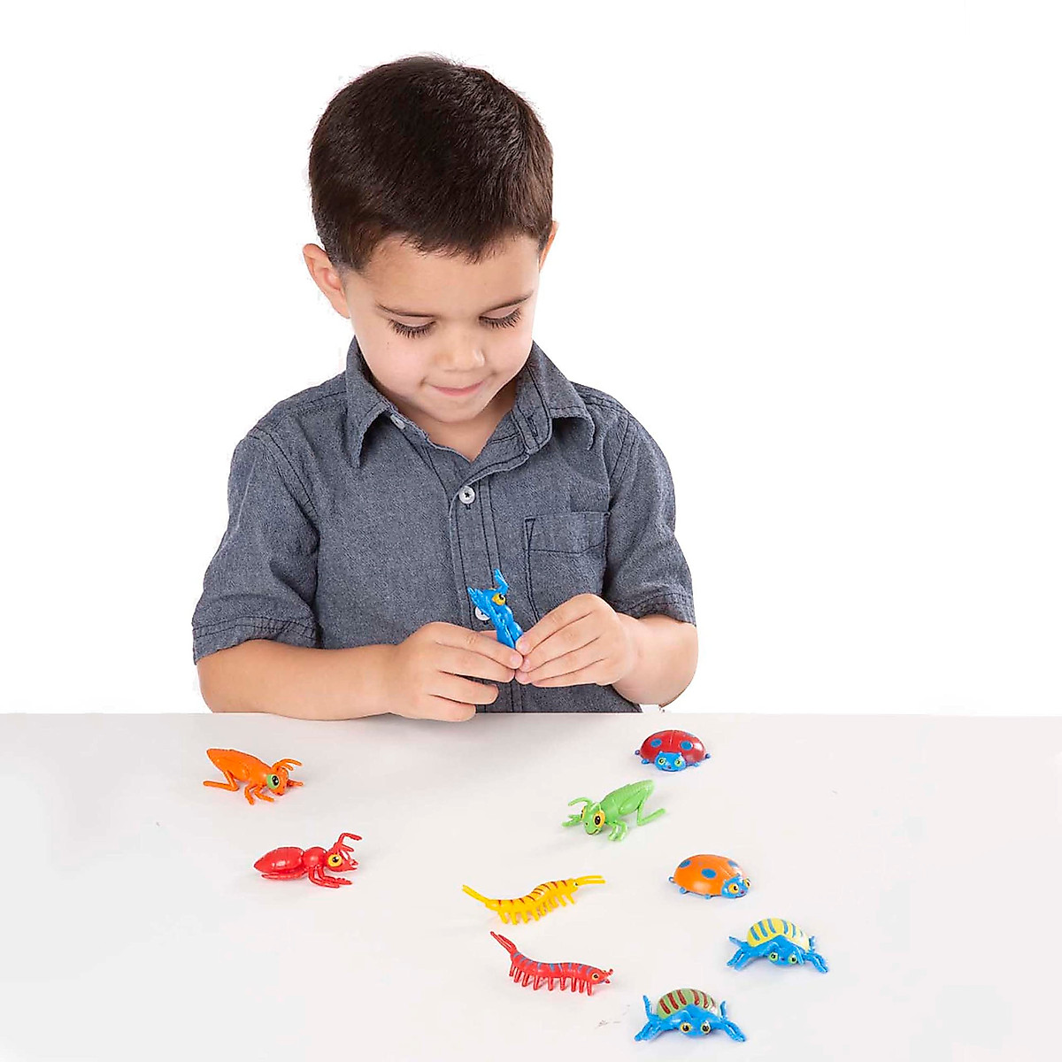 Melissa & Doug Sunny Patch Bag of Bugs (10 pcs) - Pretend Play Insect Toys, Counting And Sorting Toys, Science Learning Toys For Kids Ages 3+