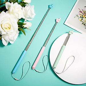 3pcs Telescopic Teachers Pointers, Extendable Pointing Stick Retractable Pointer Whiteboard Pointer for Teacher Classroom Aids (Pink, Sky Blue, Light Green)