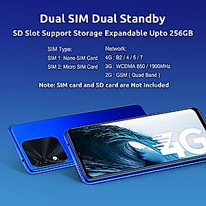 Xgody X60 Pro Unlocked Smartphones, 6.5 Inch Android 9.1 OS Cheap Cell Phones, 2022 4G Dual 5MP Camera and Dual SIM Phones, 3000mAh Massive Battery, Face Recognition (Blue)