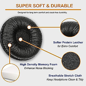 Ear Cushions for Sony Headphone Replacement Ear Pads Compatible with Sony MDR-ZX110 ZX110NC ZX100 WH-CH500 CH520 CH510 V150 V250 V200 JBL Tune 510BT 500BT 450BT 660NC 600BTNC Headsets 70MM (2 Pack)