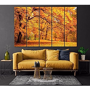 Autumn Landscape Canvas Print 3 Panels / 36x24 inches