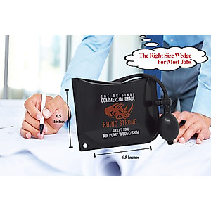 Rhino Strong The Original Commercial Grade Air Wedge Bag 2.0 Pump Professional Leveling Kit & Alignment Tool Shim Bag in The Popular Medium and Large Size (2 Pack).