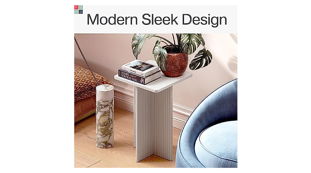 Stylish Square Fluted Accent Table for Modern Homes