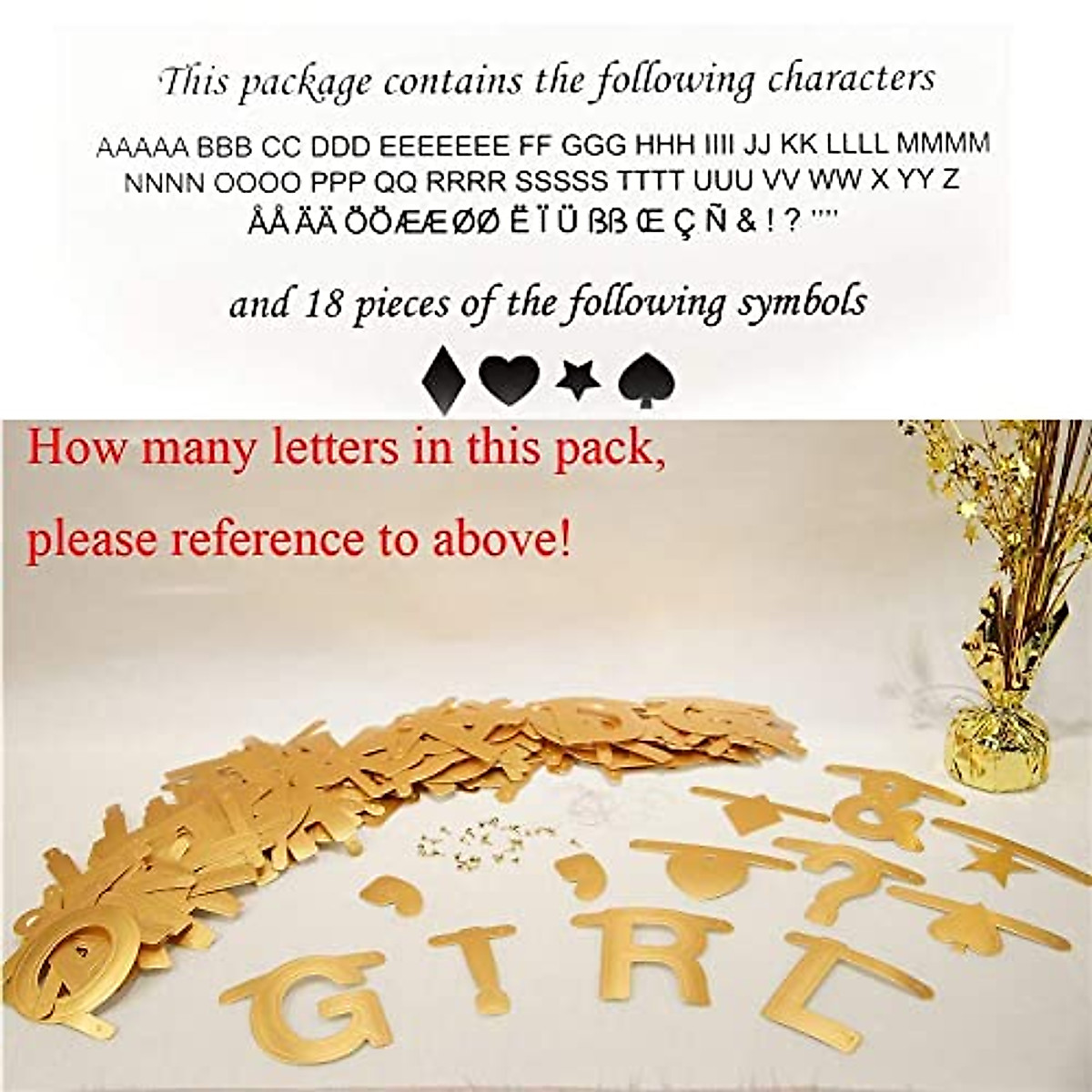 Gold Custom Banner Letter Banner Customizable Letters Symbols Banner Make Your Own Banner DIY Letters Birthday Wedding Baby Shower Christmas Party Decoration