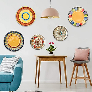 Vankcp 12 Pack Wall Plate Hangers 6/8/10 Inch Invisible Vertical Plate Holders with 12Pcs Wall Hooks for Decorative Plates Antique Plates and Art