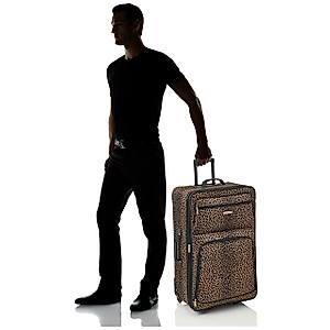 Rockland Jungle Softside Upright Luggage Set, Leopard, 4-Piece (14/19/24/28)