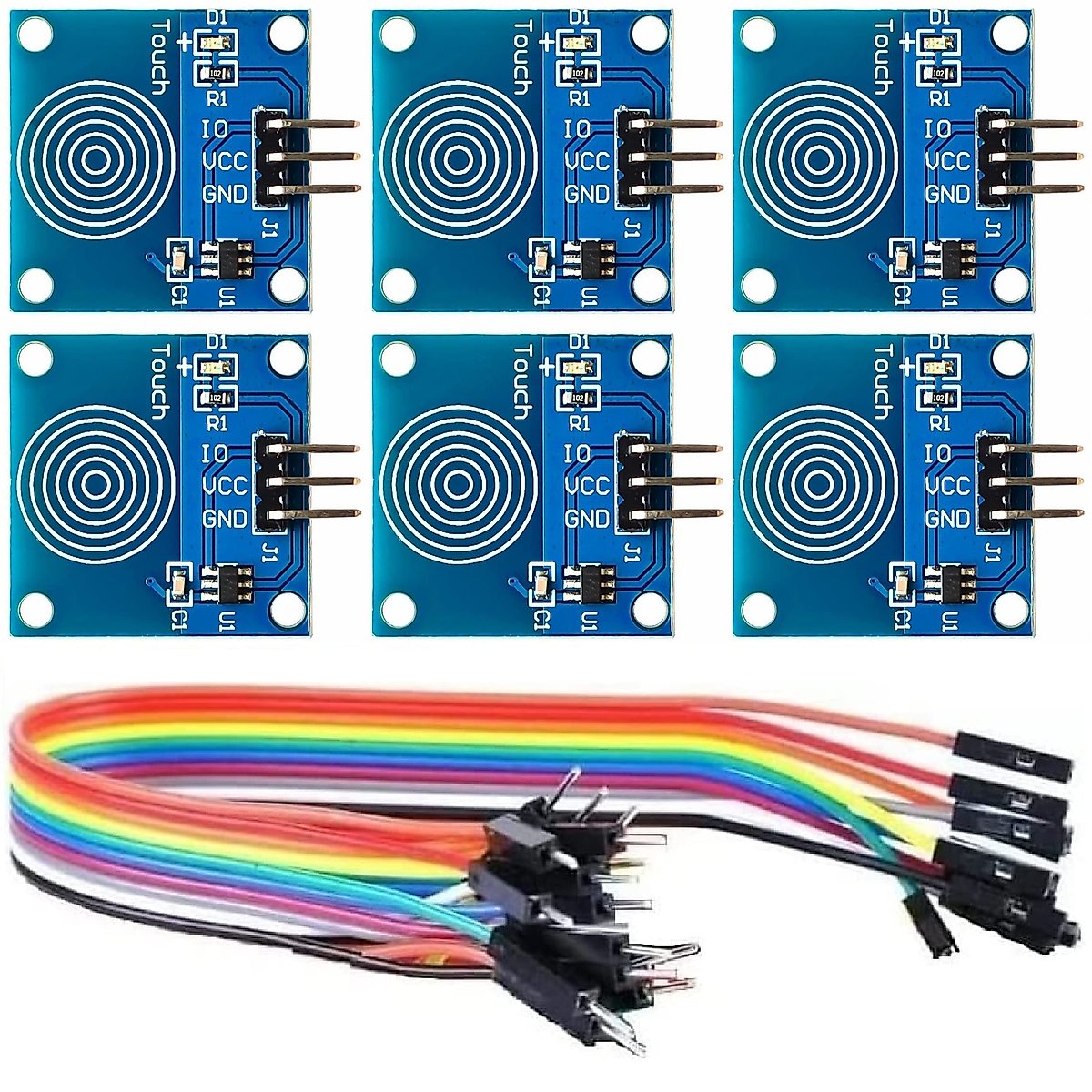 WWZMDiB 6Pcs TTP223B Digital Capacitive Touch Sensor Switch Module DC 2~5.5V for Arduino Raspberry Pi DIY