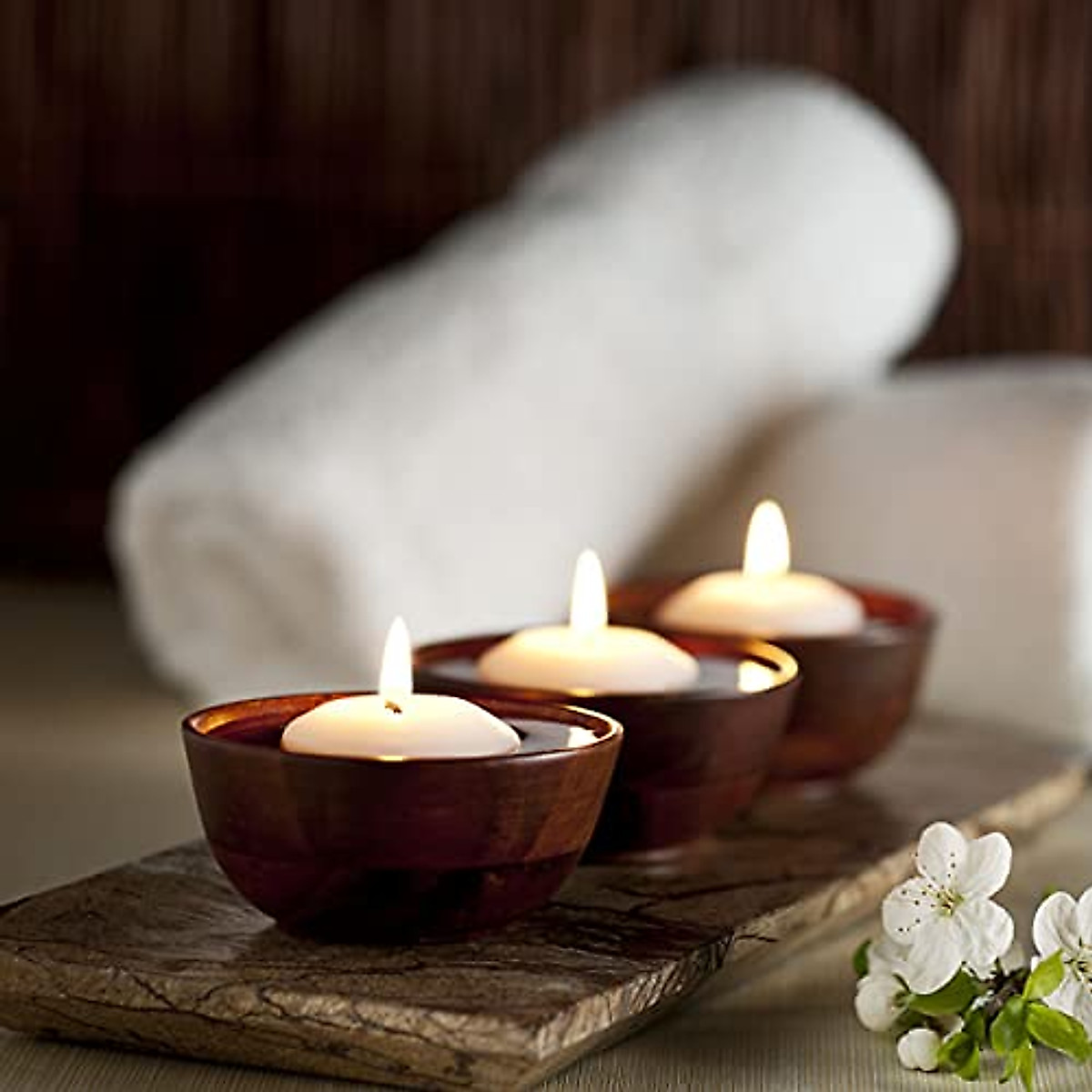 30 Pack 2 Inch Ivory Floating Candles, Unscented Dripless Tealight Candles for Weddings, Birthdays, Wedding Party Pool Holiday and Home Decor