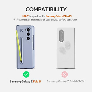 NINKI Compatible Samsung Galaxy Z Fold 5 Case with S Pen Holder & Green S Pen,Hinge Protection Case for Samsung Z Fold 5 Case Screen Protector,Samsung Z Fold 5 5g Case Galaxy Fold 5 5g Phone Case Blue