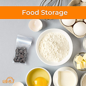 SNL Quality Zipper Lock Reclosable Clear Disposable Plastic Bags, Strong | 2" X 3" - 2 MIL - 1,000 Bags