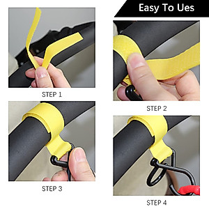 10PCS Stroller Hooks, FULANDL Baby Stroller Accessories Mommy Bag Hooks, Multi Purpose Stroller Organizer for Hanging Diaper Bags, Purse, Shopping Groceries