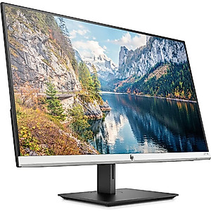 HP 27-inch Monitor with Height Adjust (27f 4K, Natural Silver and Black) (Renewed)