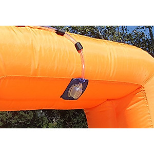 Sportspower My First Inflatable Water Slide - Heavy-Duty Outdoor Slide with Water Cannon and Splash Pool - Air Blower Included, 186" L x 80.4" W x 84" H