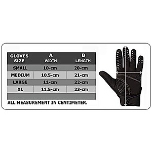 Rebz Wheelchair Gloves Disability Mobility Full Finger Breathable Non-Slip Material Good Grip Lightweight for Men and Women (Black, Large)