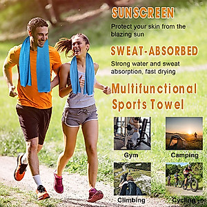 Vhger Cooling Towel, 4 Pack Ice Towel (40"x 12"), Microfiber Towel, Soft Breathable Chilly Towel Stay Cool for Yoga, Sport, Gym, Workout, Camping, Fitness, Running, Workout & More Activities