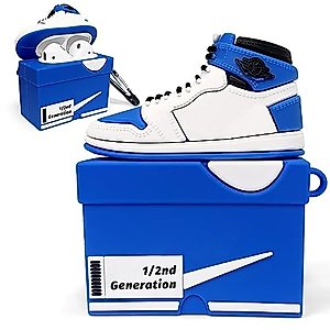 3D Basketball Shoes Box Case Compatible with Airpod 2nd Generation, Cute Case for Airpods 2nd/1st Generation, Cool Funny Case for Airpods 2nd/1st Generation with Keychain