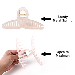 KUDUOER Hair Clips Ladies and Girls Large Banana Hair Clips High Elasticity Claw Clips Anti-Slip Butterfly Hair Clips Suitable for Thin Hair and Thick Thick Hair Clips 4pcs