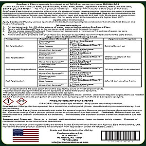 Kills Ticks & Mosquitoes on Contact. All Natural Outdoor Insecticide Spray Repels up to 30 Days. Safe Insect Control for Kids, Dogs, Plants – Easy & Ready to Use – Eco Innovations, EcoGuard Plus, 8 oz