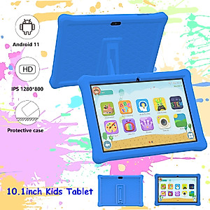 ZZB Kids Tablet 10 Inch Toddler Tablet, Android 11 Tablet for Boys Girls, 32GB Storage 2GB RAM, 6000mah Battery Quad-Core Processor Dual Camera WiFi Bluetooth, Parental Control APP, with Tablet Case.