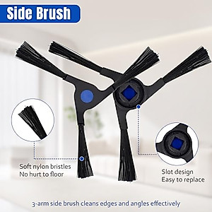 16PCS Replacement Parts HEPA Filter Dust Bag for Ecovacs Deebot X2, X2 Omni, X2pro, DEX86 Vacuum Cleaner Spare Parts, 4 Side Brush, 4 Hepa Filters, 4 Mop Pads, 4 Dust Bags