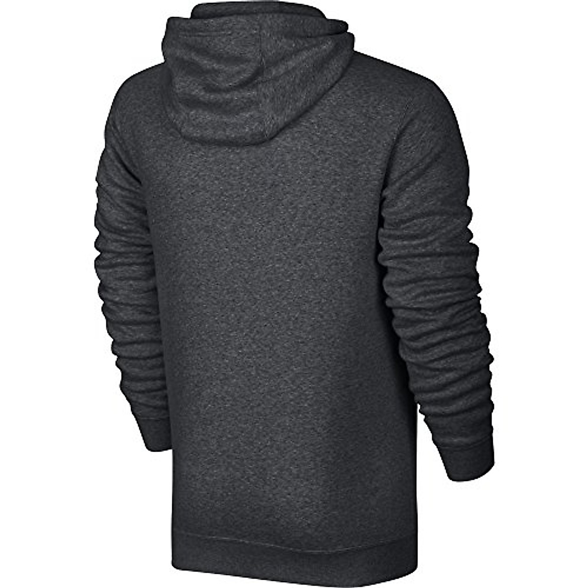 Men's Nike Sportswear Club Full Zip-Up Hoodie, Fleece Hoodie for Men with Paneled Hood, Charcoal Heather/Charcoal Heather/White, S-T
