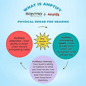 Sontro® Self-Fitting OTC Hearing Aids for Adults, Grey, Pair - Behind the Ear Aid, Phone Smart App for Auto 16 Channel Fine Tuning, Noise Cancelling, Directional Microphones, Bluetooth Hearing Aids for Seniors